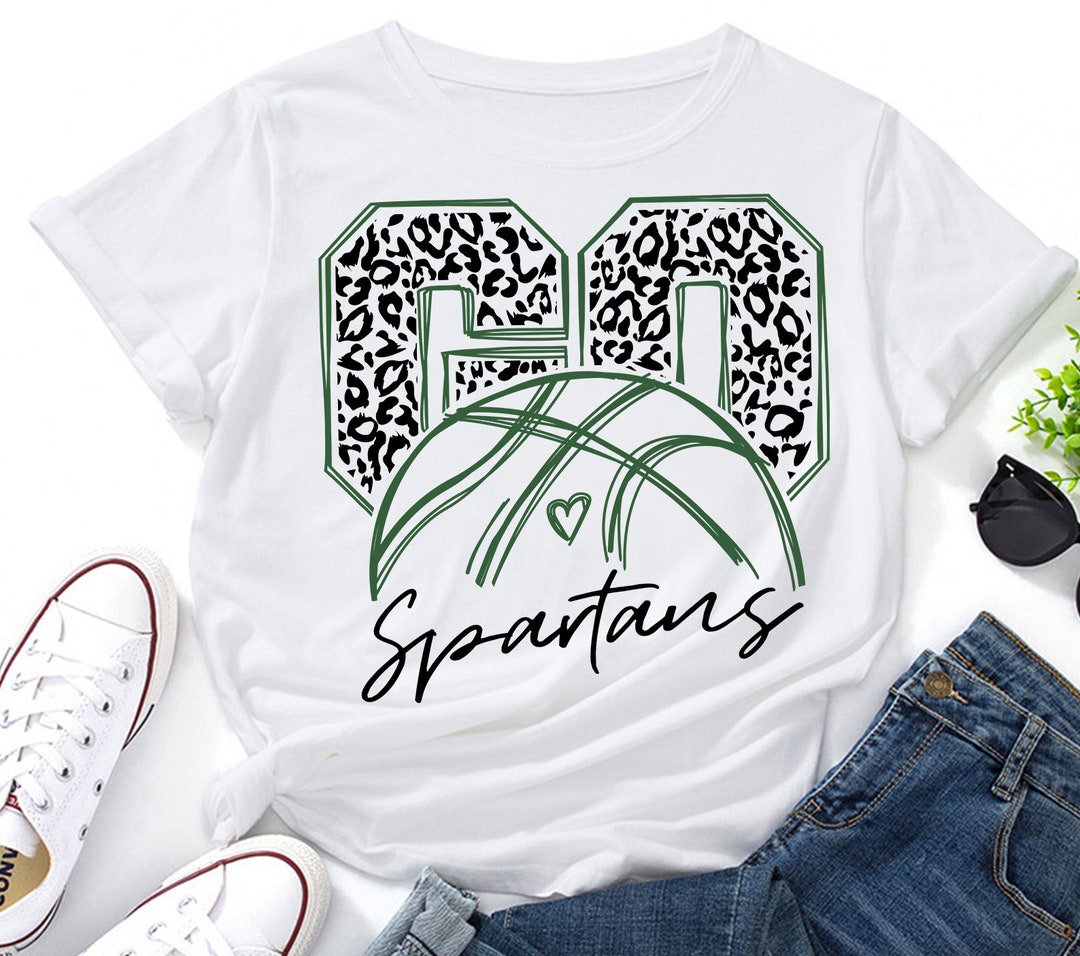 Go Spartans Basketball Svgleopard Go Spartans Svgbasketball - Etsy