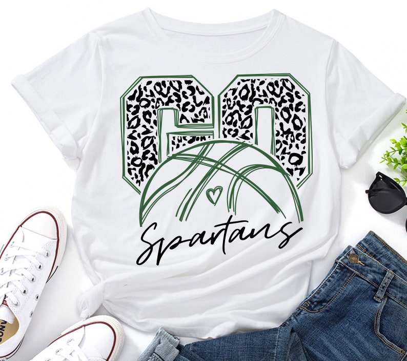 Go Spartans Basketball Svgleopard Go Spartans Svgbasketball - Etsy