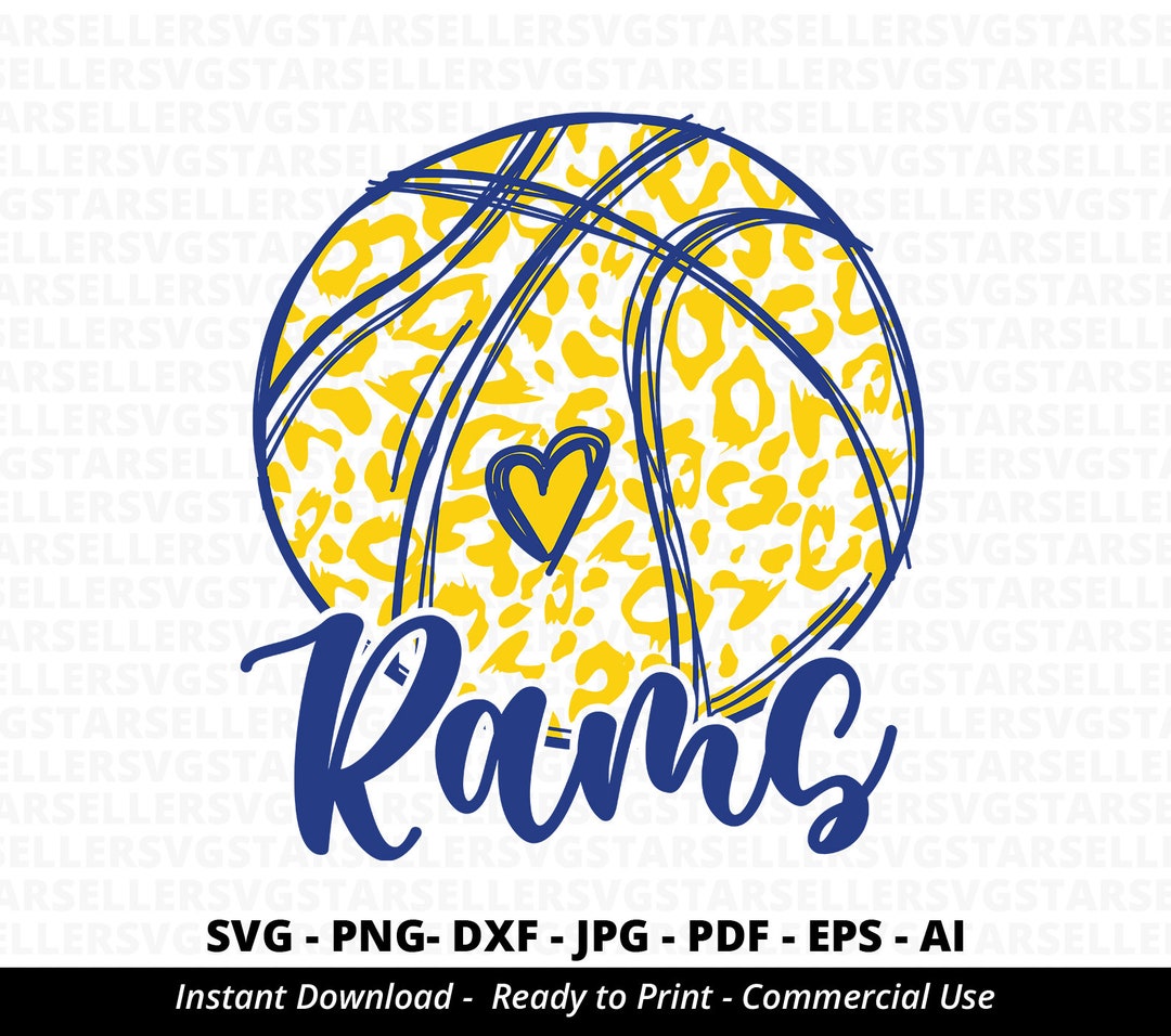 Rams SVG, Rams Basketball Svg, Leopard Rams Svg, Rams Mascot Svg, Rams ...