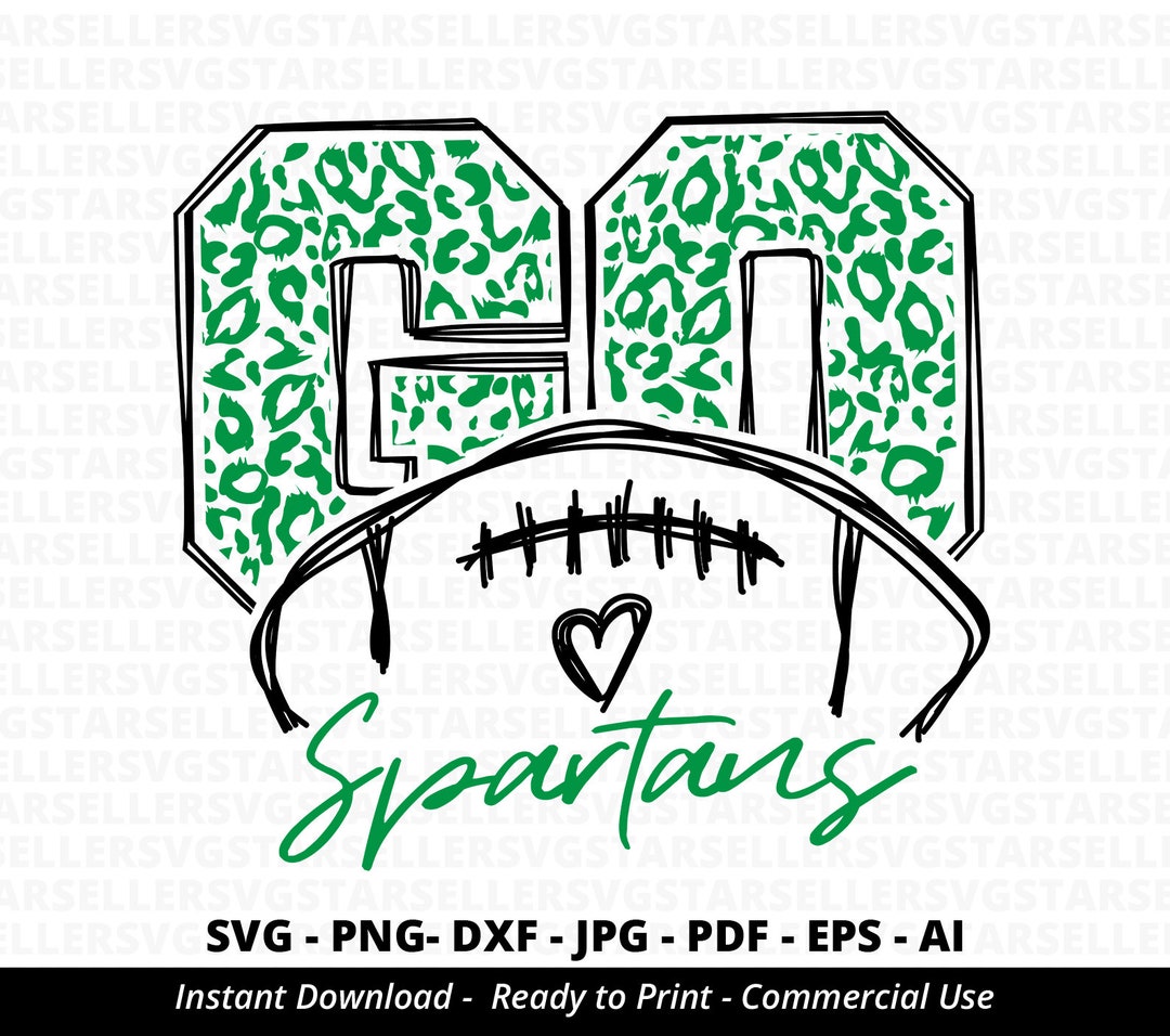 Go Spartans Football Svg,spartans Svg,leopard Go Spartans Svg,spartans ...