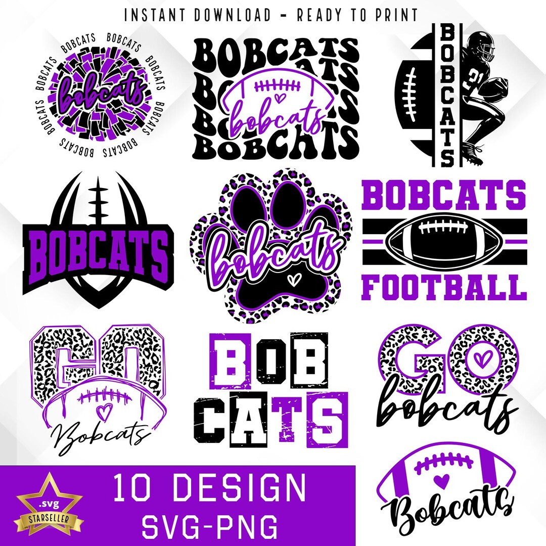 Bobcats Bundle SVG PNG, Bobcats Football Bundle Svg, Bundle Svg ...