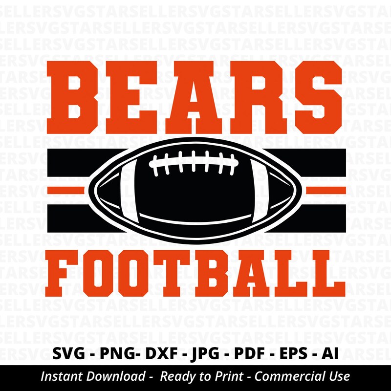 Bear Football Png - Etsy