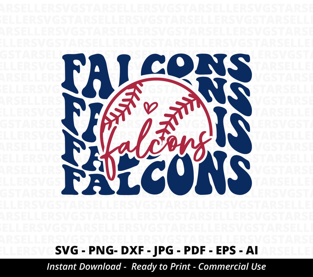 Falcons Baseball SVG PNG, Stacked Falcons Svg,falcons Svg,falcons Shirt ...
