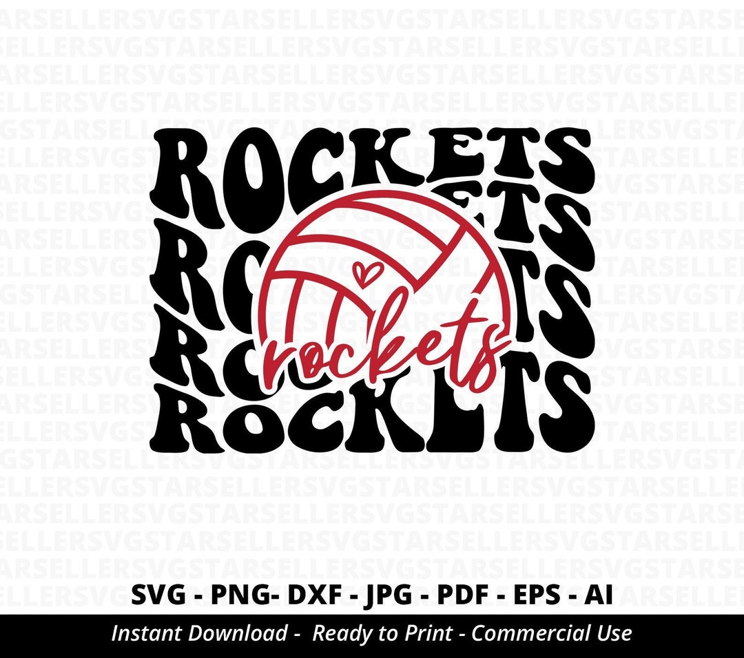 Rockets Volleyball SVG PNG, Rockets Svg,stacked Rockets Svg,rockets ...