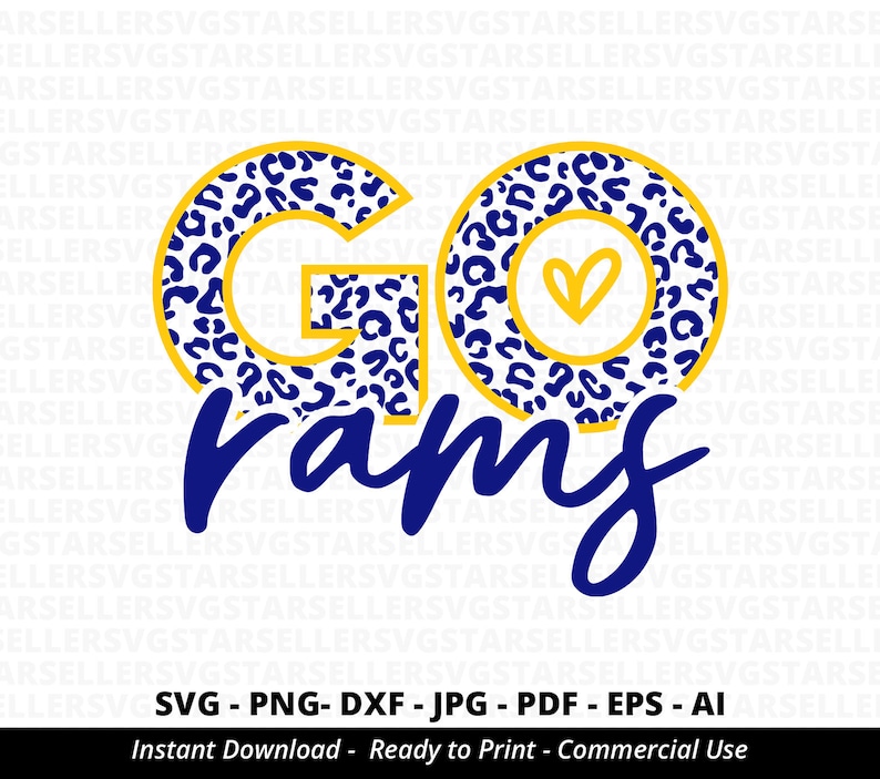 Go Rams SVG PNG Rams Svgleopard Go Rams Svgrams Shirt - Etsy