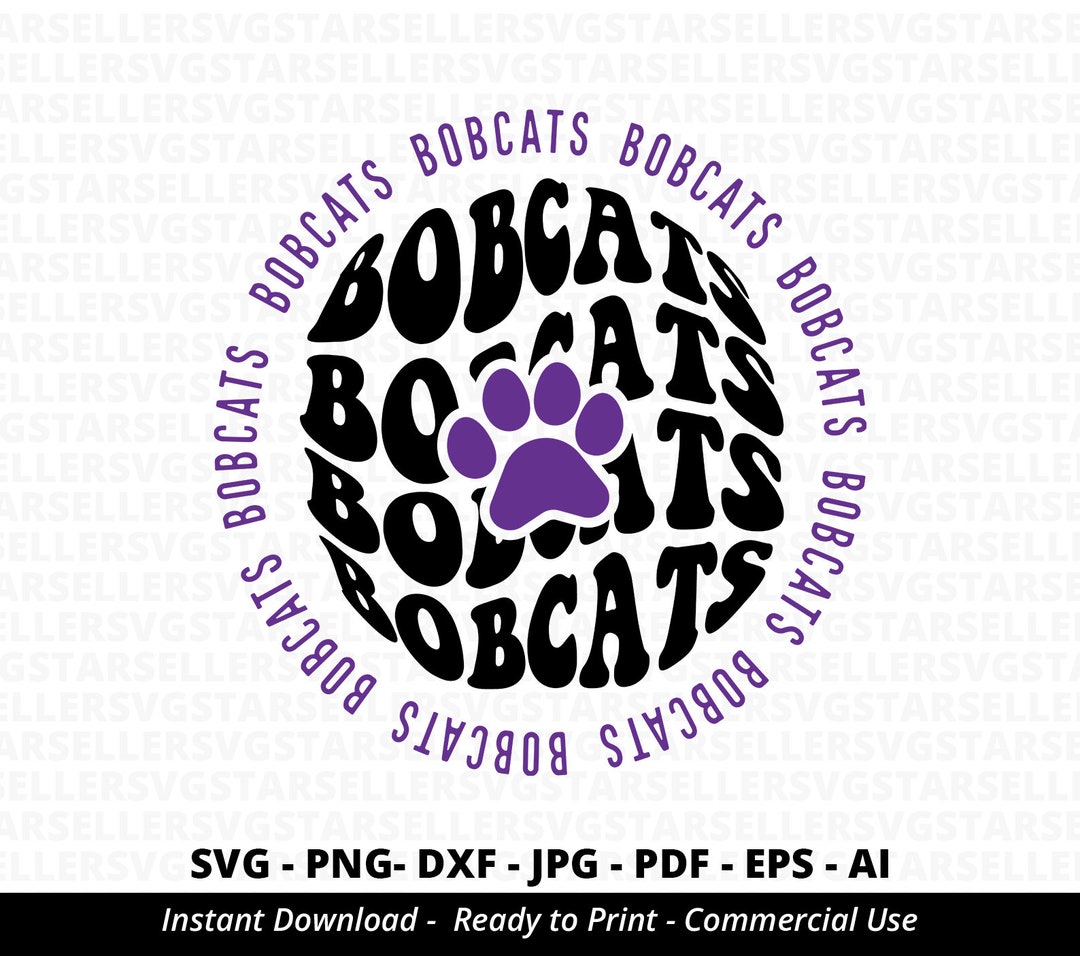 Bobcats Paw SVG PNG, Bobcats Svg,stacked Bobcats Paw Svg,bobcats Cheer ...