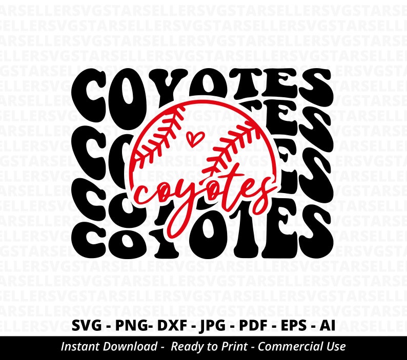 Coyotes Baseball SVG PNG, Coyotes Svg,stacked Coyotes Svg,coyotes Shirt ...