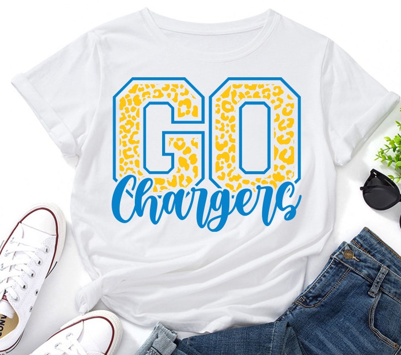 Leopard Go Chargers SVG, Cheer Mascot (digital Files) - Etsy