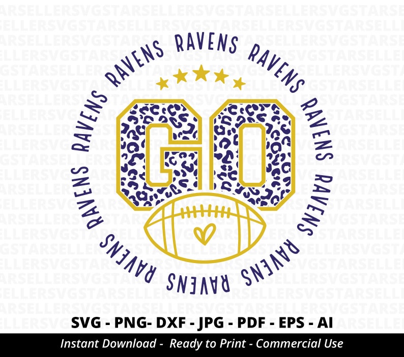 Go Ravens Football SVG PNG Ravens Svgleopard Go Ravens - Etsy