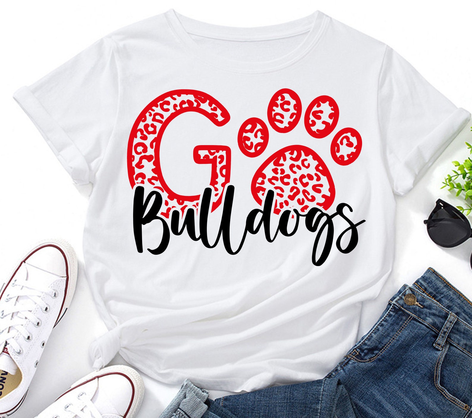 Go Bulldogs SVG Paw Svgbulldogs Paw Svg Leopard Paw - Etsy