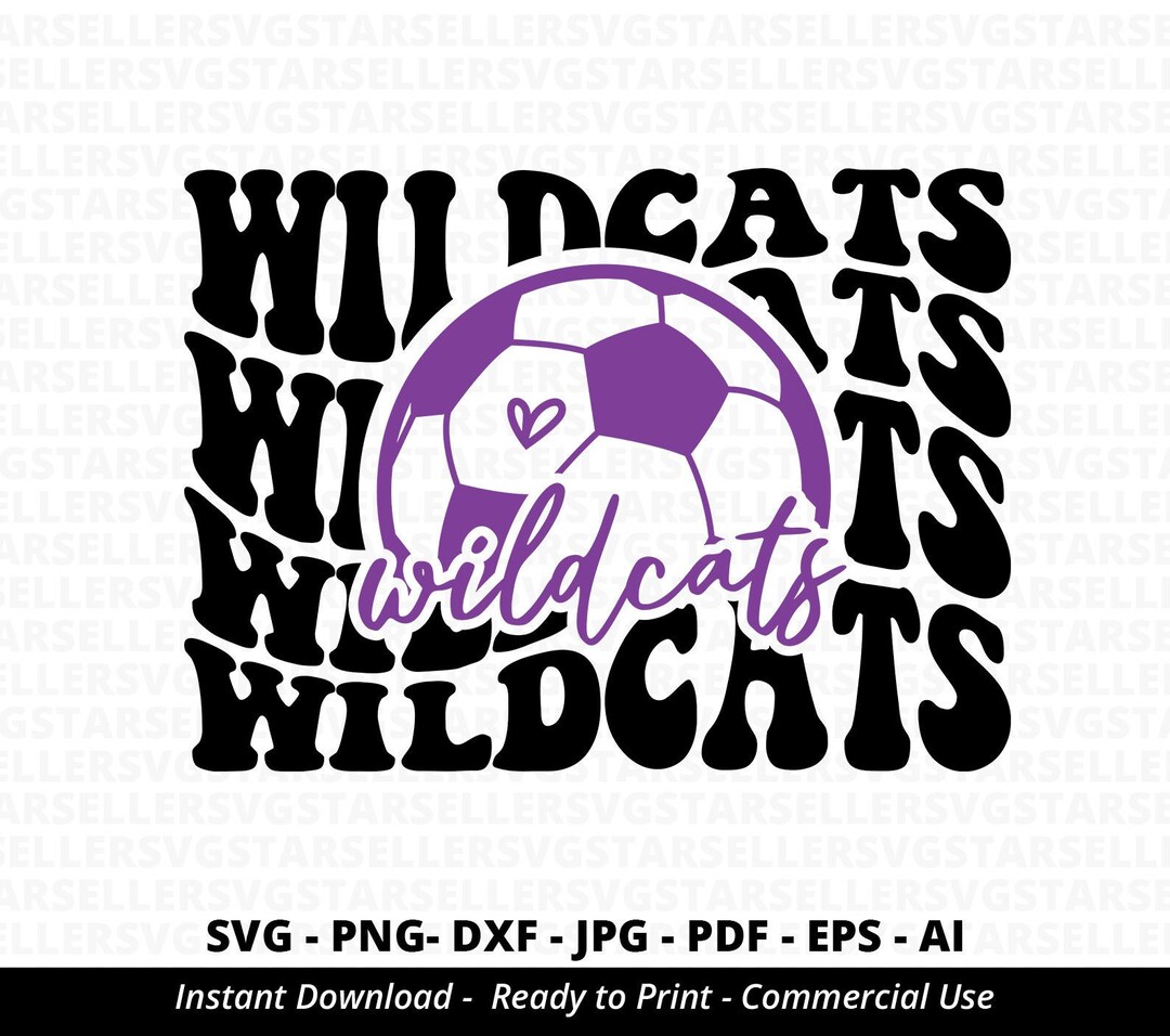 Wildcats Soccer SVG, Mascot Cut File (digital Download) - Etsy