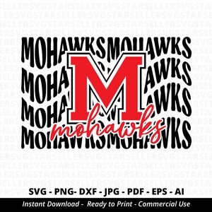 Mohawks SVG PNG, Stacked Mohawks Svg,mohawks Shirt Svg,mohawks Cheer ...