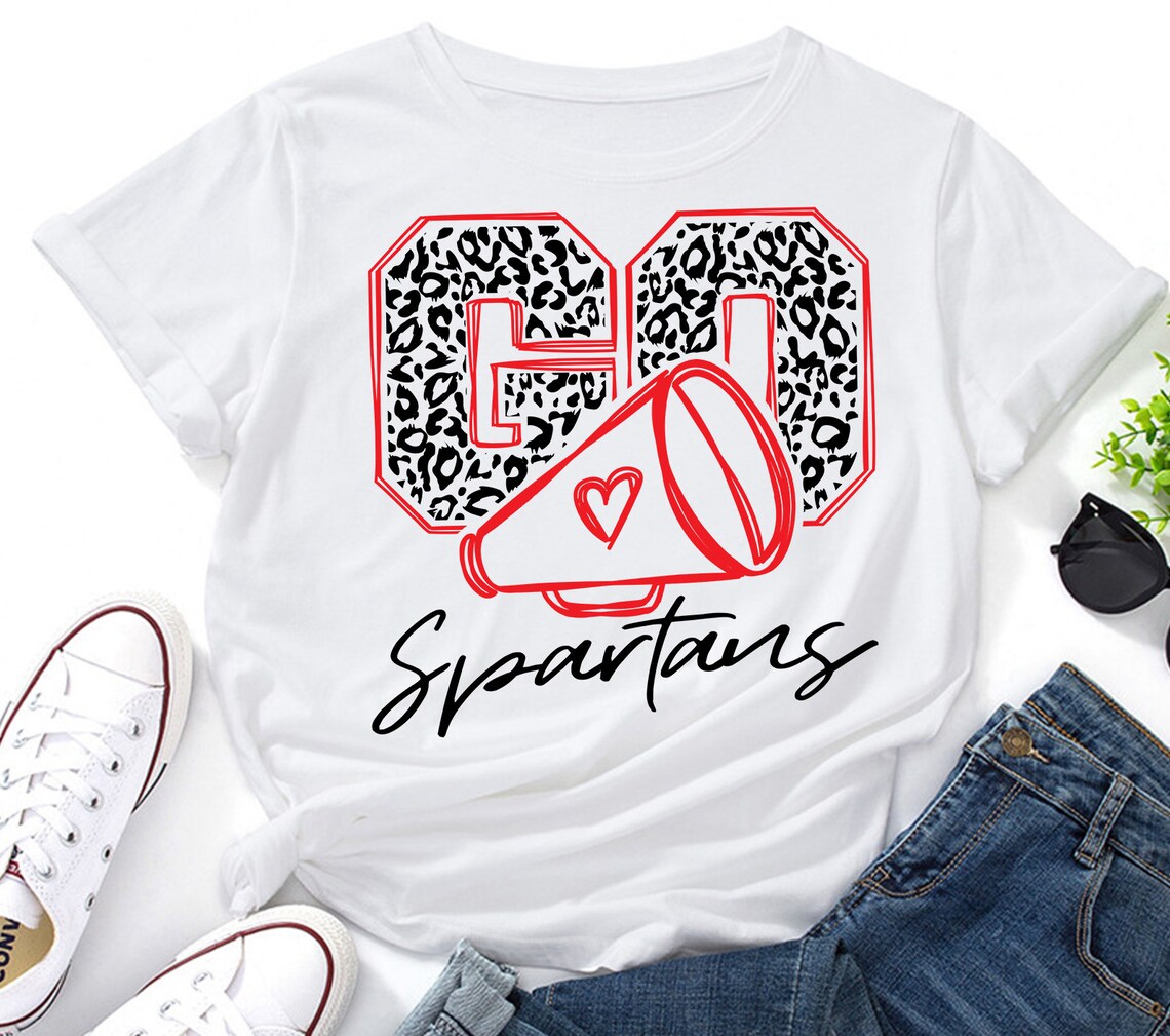 Go Spartans Leopard Svgspartans Cheer Svgspartans Mascot - Etsy