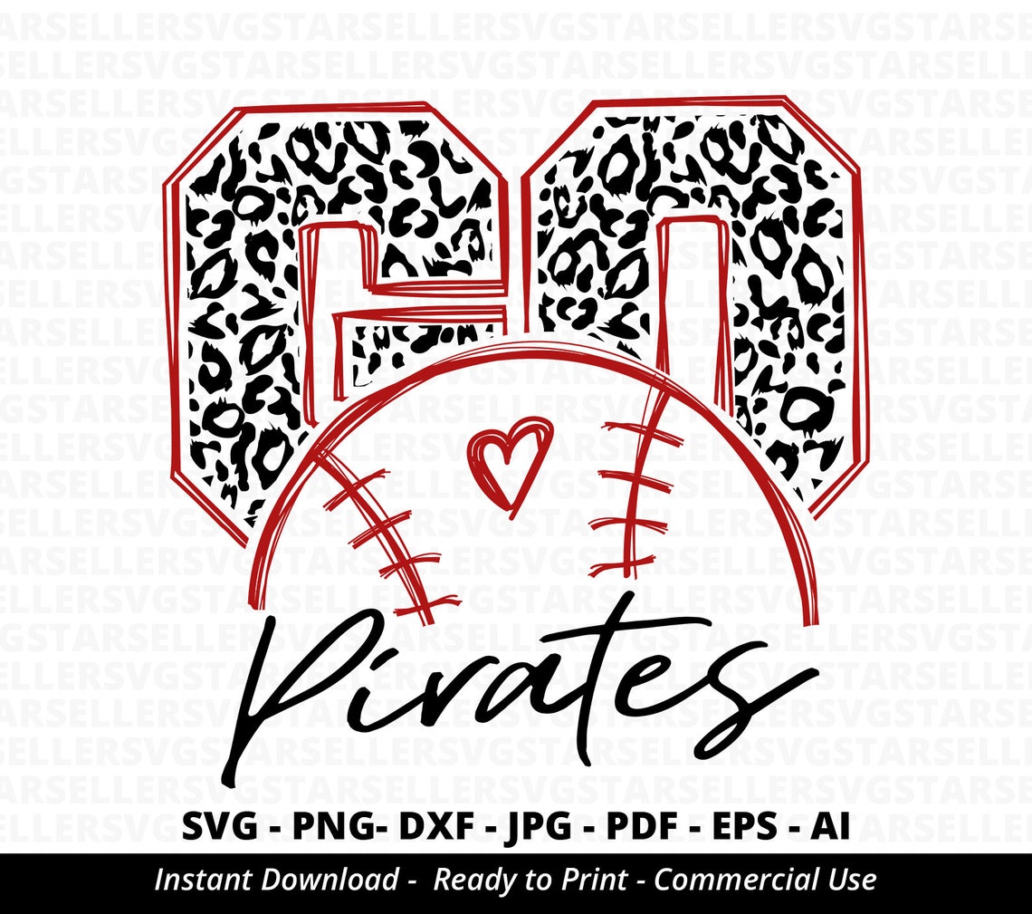 Go Pirates Svg,pirates Svg,leopard Pirates Svg,pirates Baseball Svg ...
