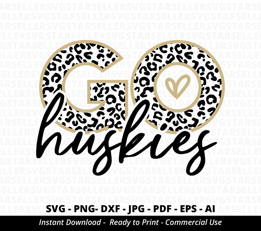 Go Huskies SVG PNG, Huskies Svg,leopard Go Huskies Svg,huskies Shirt ...