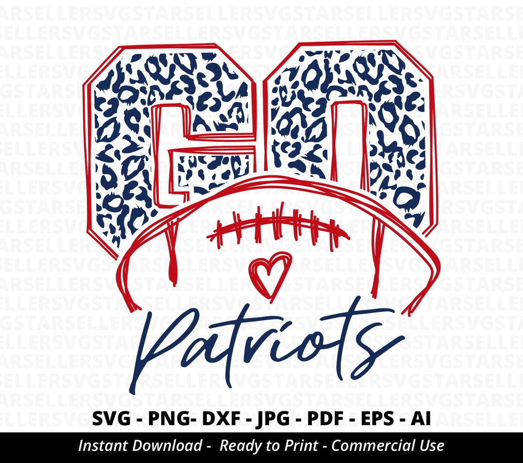 Go Patriots Football Svg,patriots Svg,go Leopard Patriots Svg,patriots ...