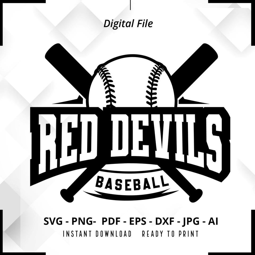 Red Devils Baseball SVG PNG, Red Devils Svg, Baseball Svg, Red Devils ...