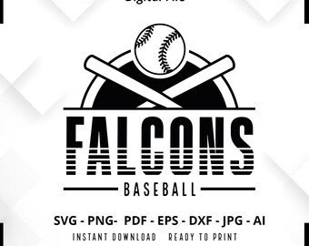 Falcons Baseball SVG PNG, Baseball Svg, Falcons Svg, Baseball Shirt Svg ...