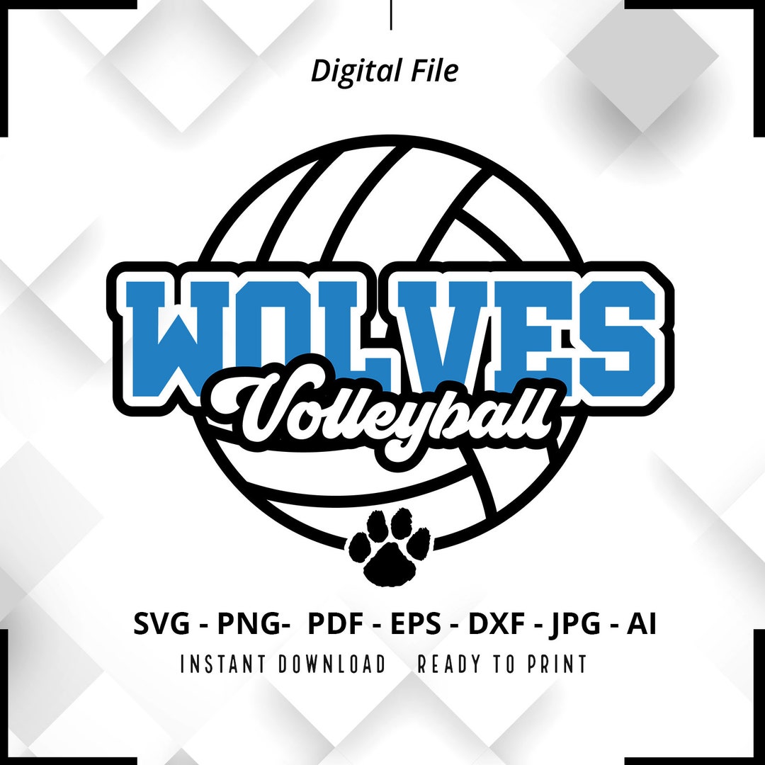 Wolves Volleyball SVG PNG, Wolves Svg, Wolves Cheer Svg, Volleyball Svg ...