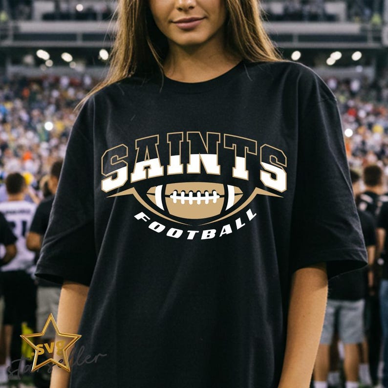 Saints Football SVG PNG | School Spirit Shirt Design | Cheer Team Pride ...