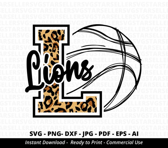 Lions Svglions Basketball Svgcheer Mom Svgteam Spirit Etsy