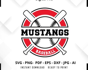 Mustangs Baseball SVG PNG, Baseball Svg, Mustangs Svg, Baseball Shirt ...