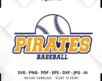 Pirates Baseball SVG PNG, Baseball Svg, Pirates Svg, Baseball Shirt Svg ...
