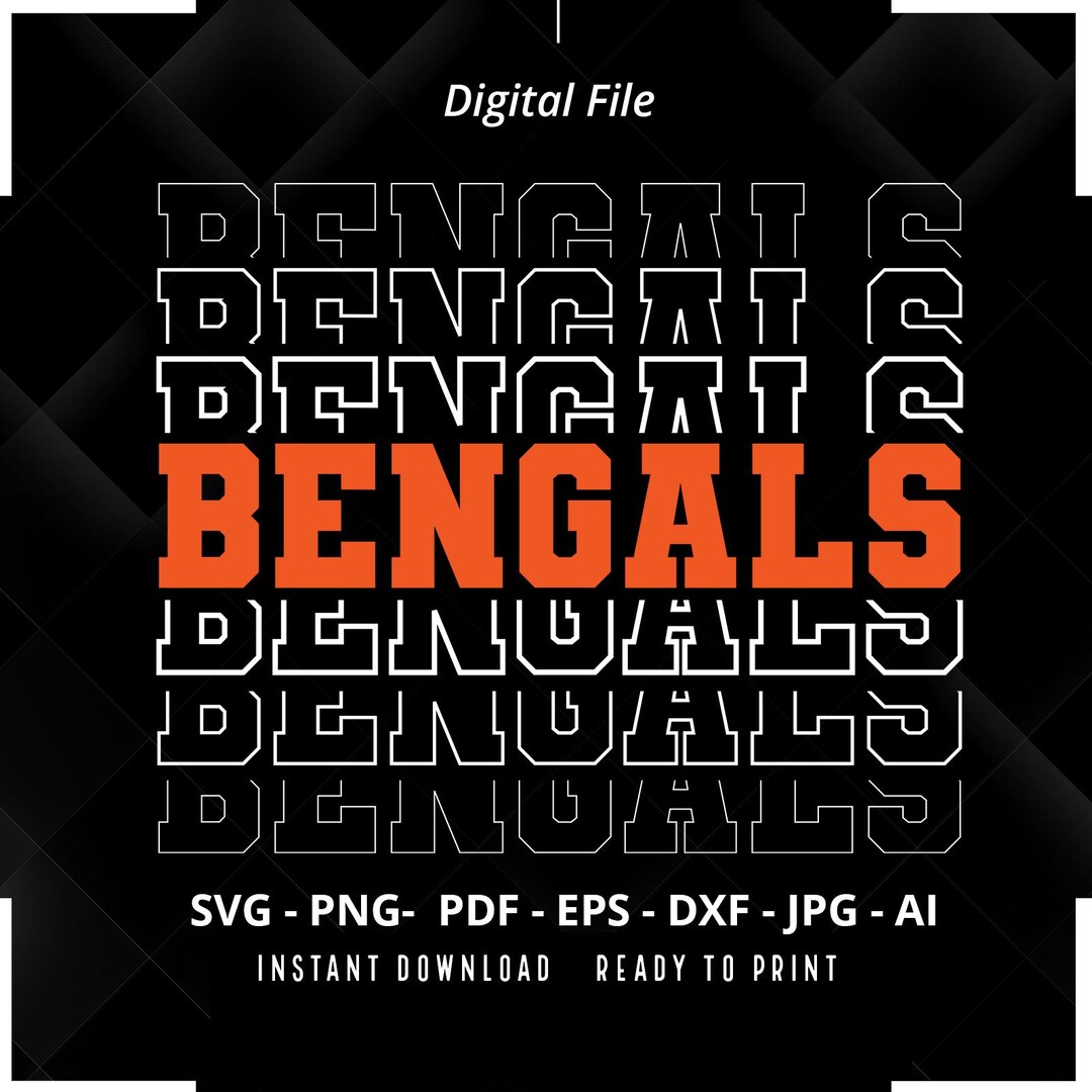 Stacked Bengals SVG, Bengals Cheer, Team Pride (digital File) - Etsy