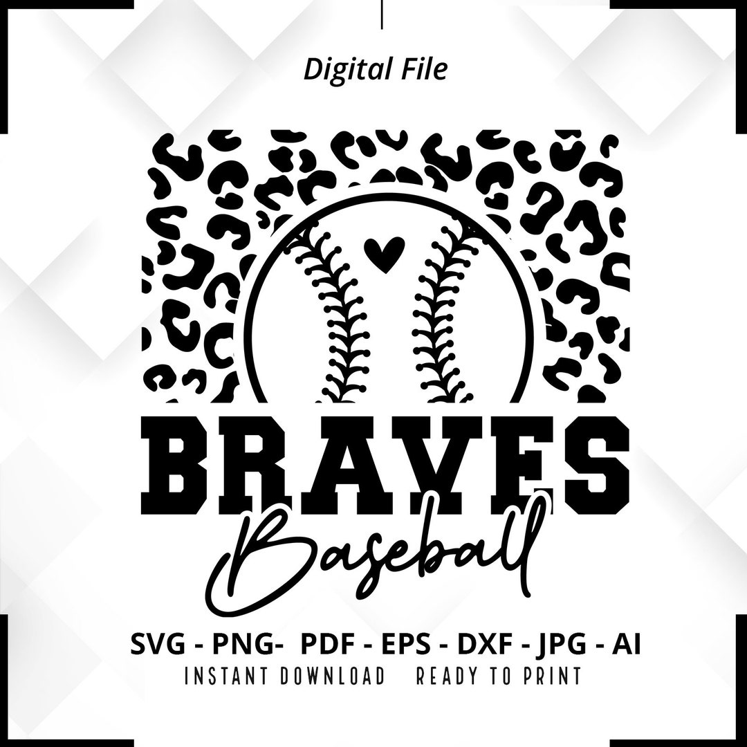 Braves Baseball SVG PNG, Braves Svg, Baseball Svg, Leopard Svg, Braves ...