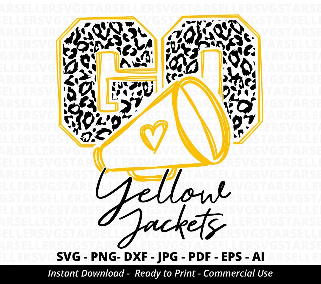 Yellow Jackets Cheer SVG, School Team Design (digital Download) - Etsy