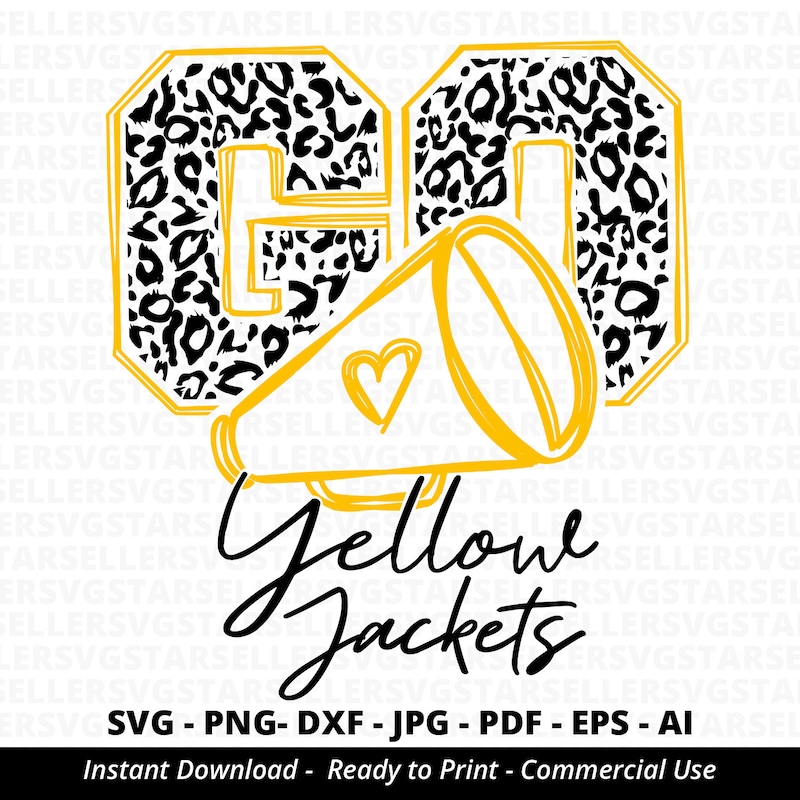 Yellow Jacket Cheer Svg - Etsy