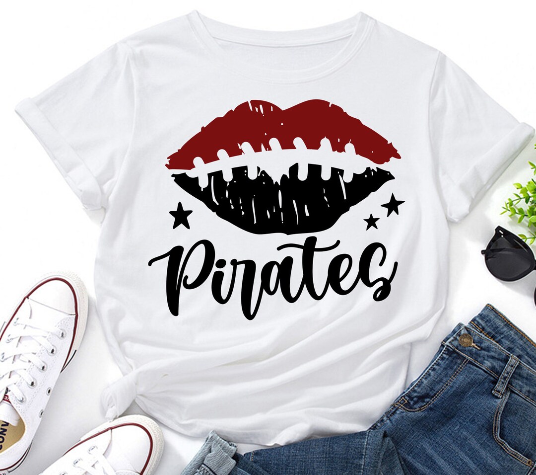 Pirates Football Lips Svgpirates Svglips Football - Etsy