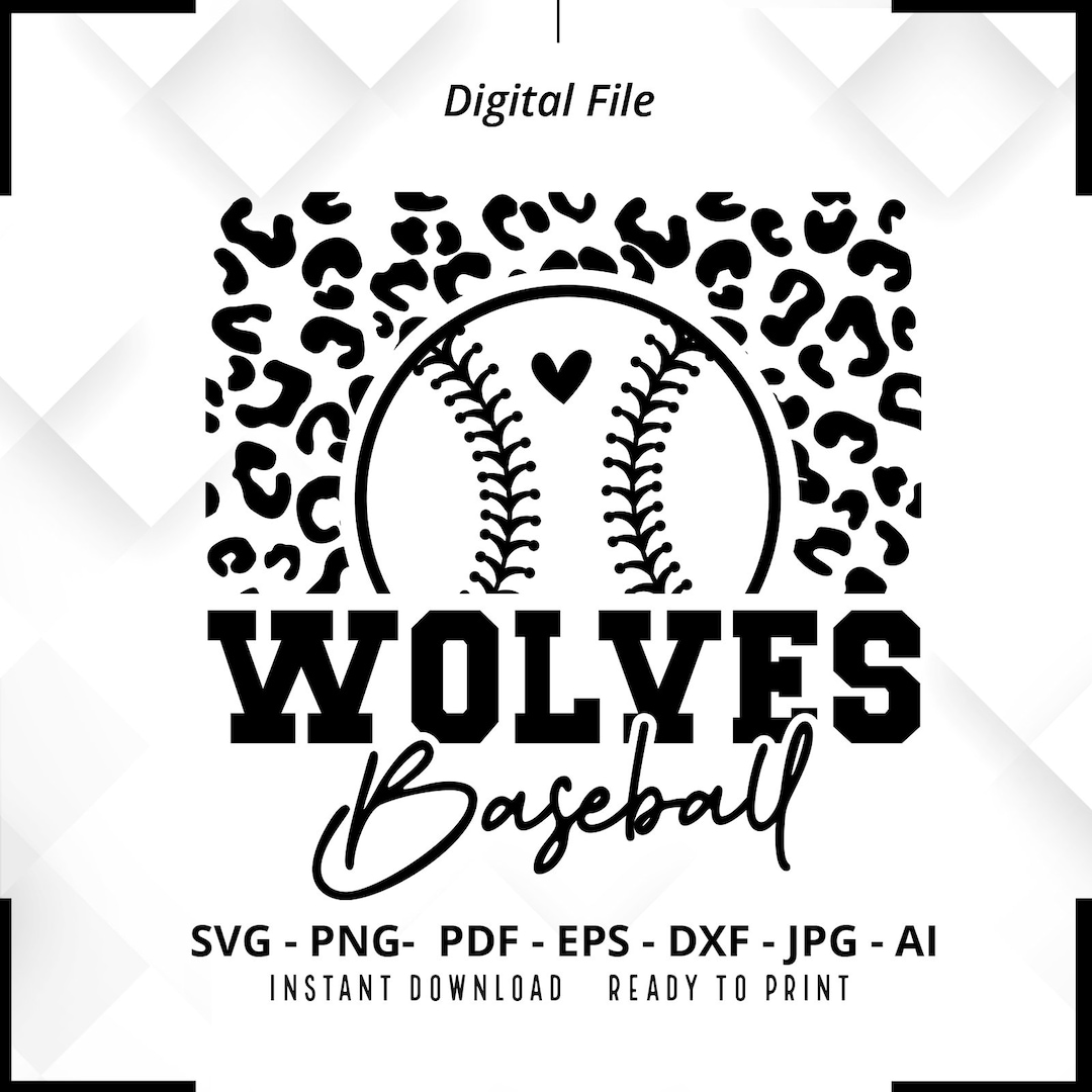 Wolves Baseball SVG PNG, Wolves Svg, Baseball Svg, Leopard Svg, Wolves ...