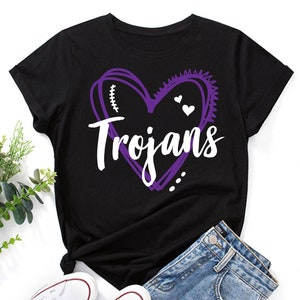 Trojans Heart Svgtrojans Svgtrojans Football Svgheart - Etsy