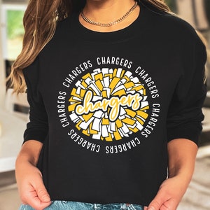 Chargers SVG, Chargers Pom Pom Svg,chargers Cheer Svg,chargers ...