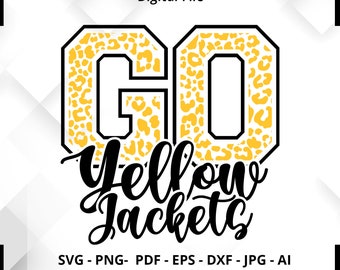 Yellow Jackets SVG PNG, Yellow Jackets Mascot Svg, Yellow Jackets Cheer ...