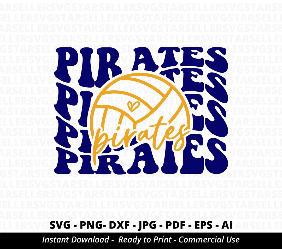 Pirates Volleyball SVG PNG, Pirates Svg,stacked Pirates Svg,pirates ...