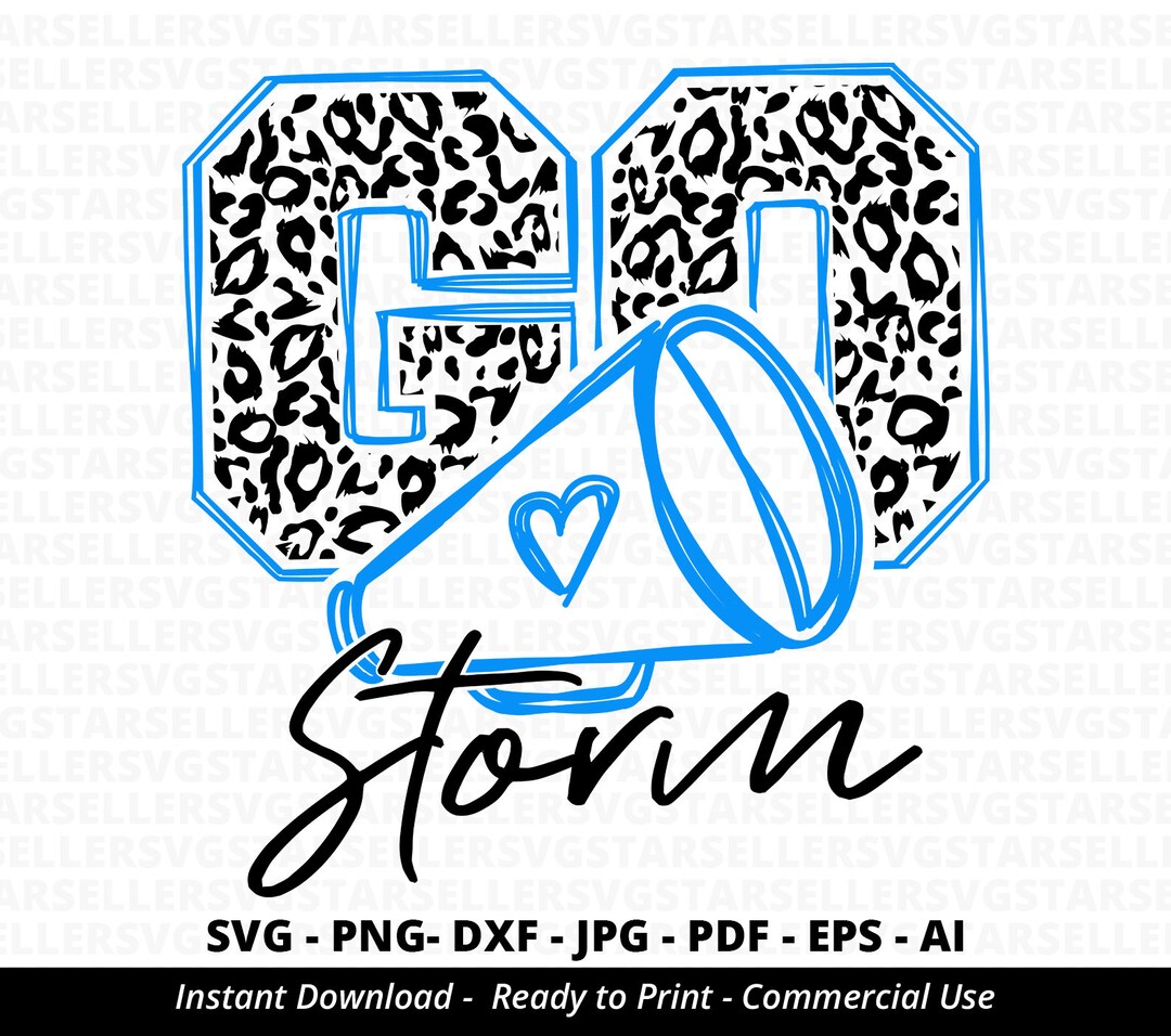 Go Storm Cheer SVG, Team Mascot (digital Files) - Etsy