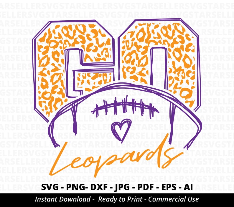 Go Leopards Football Svg,leopards Svg,leopards Mascot,leopards Shirt ...