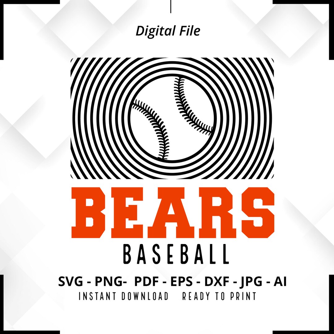 Bears Baseball SVG PNG, Bears Svg, Baseball Svg, Bears Shirt Svg, Bears ...