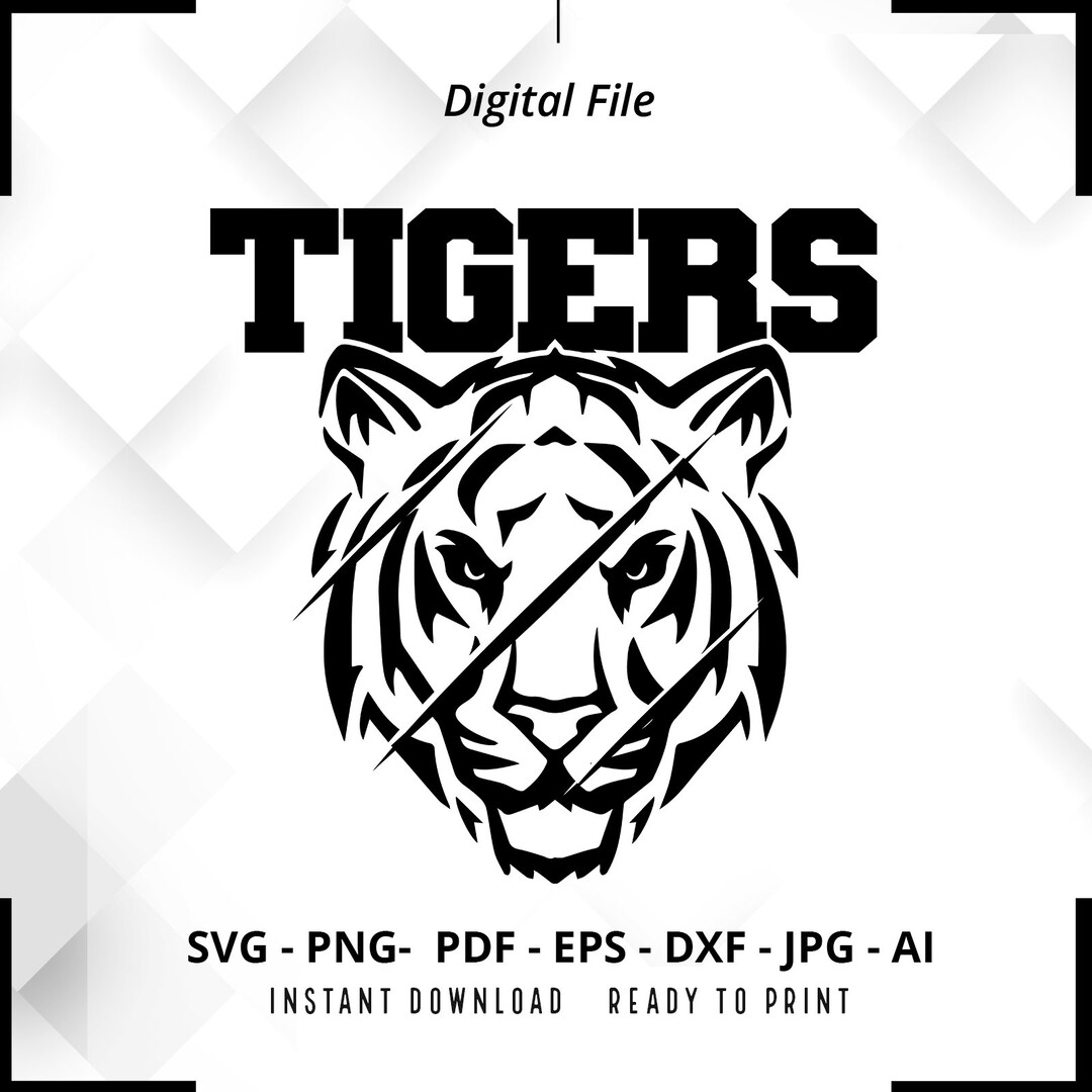 Tiger SVG PNG, Tiger Face Svg, Tigers Svg, Tiger Mascot Svg, Tiger Claw ...
