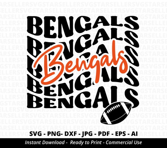 Bengals SVG Stacked Bengals Svgbengals Mascotbengals - Etsy