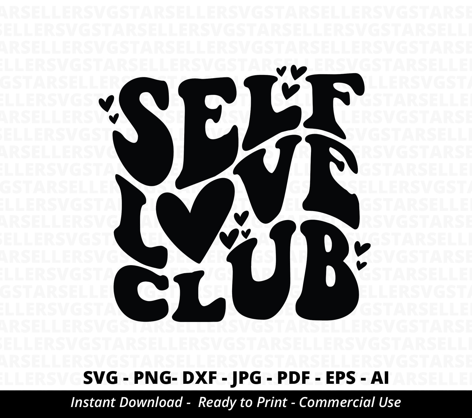 Self Love Club SVG Self Love Svg Love Yourself Svg Strong - Etsy