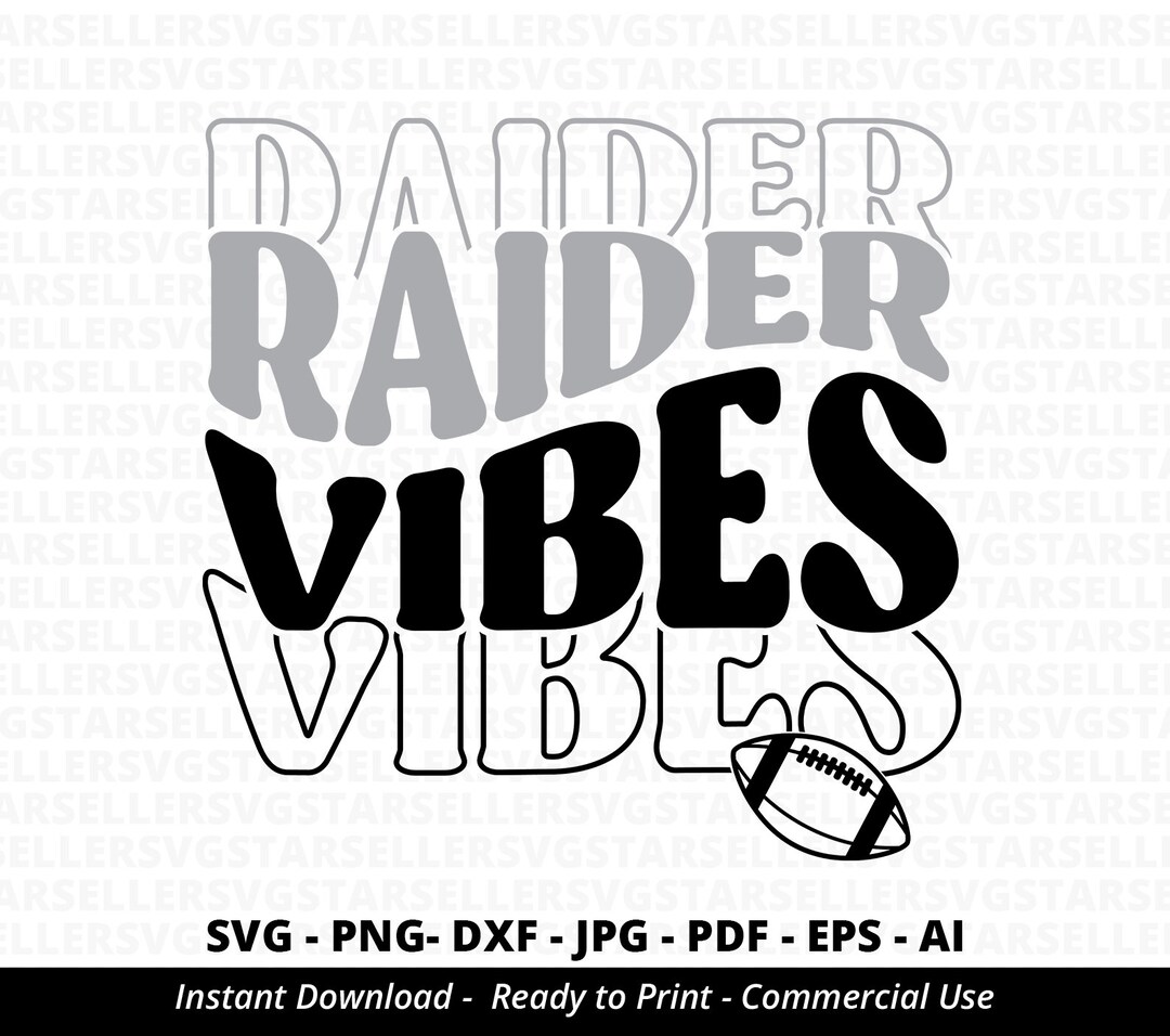 Raider Vibes SVG PNG, Raider Svg,raider Cheer Svg,raider Mascot Svg ...
