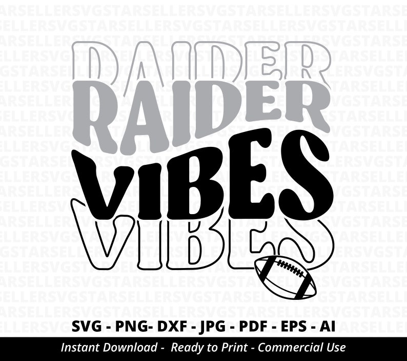 Raider Vibes SVG PNG Raider Svgraider Cheer Svgraider - Etsy