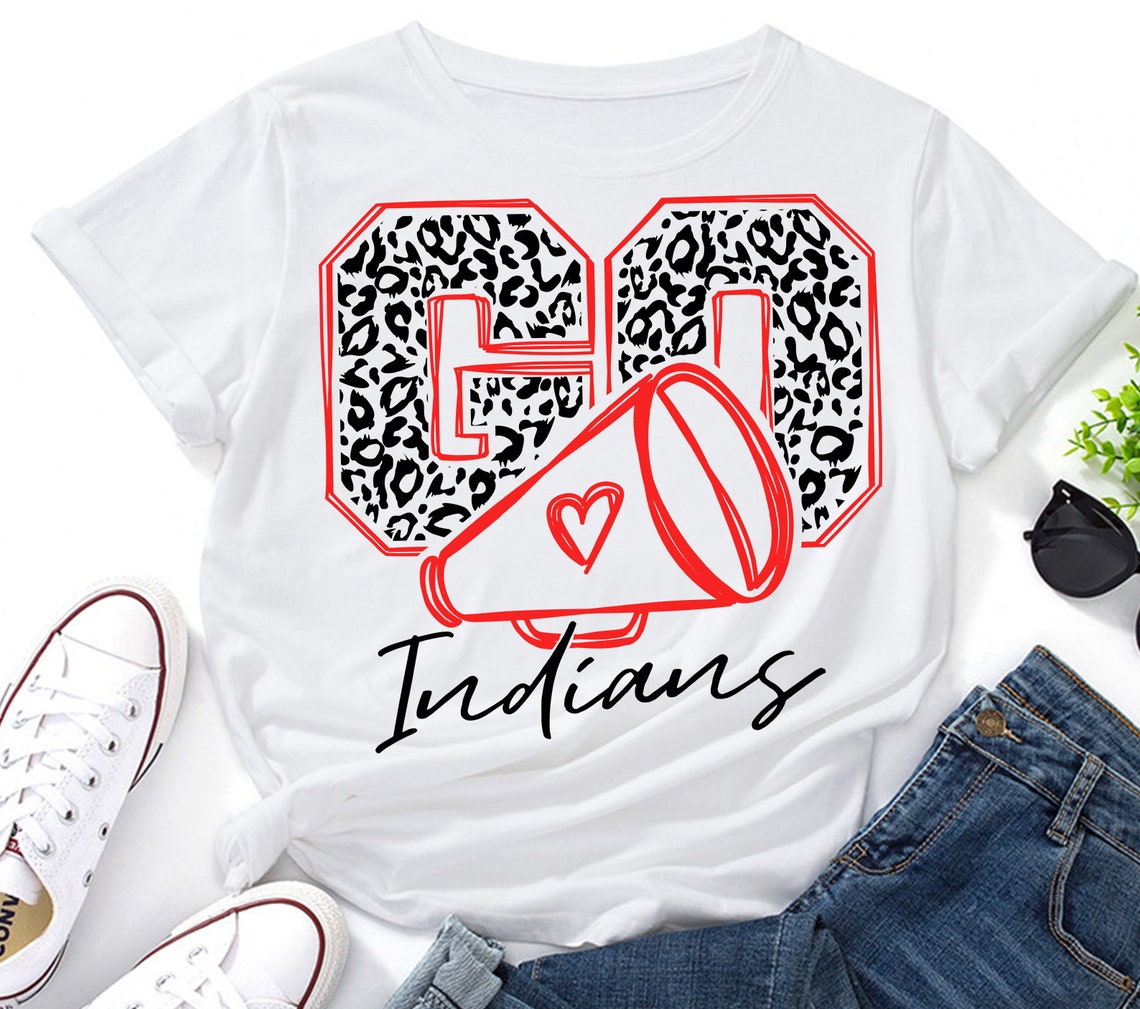 Go Indians Leopard Svgindians Cheer Svgindians Mascot - Etsy