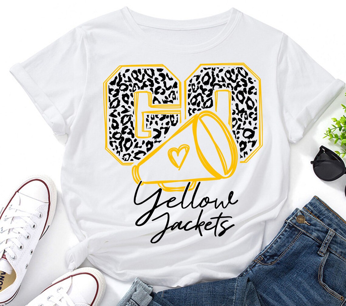 Go Yellow Jackets Svgyellow Jackets Svgyellow Jackets Cheer - Etsy