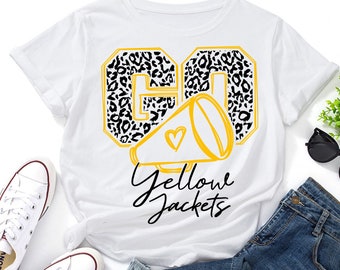 Go Yellow Jackets Baseball Svgyellow Jackets Svgleopard - Etsy
