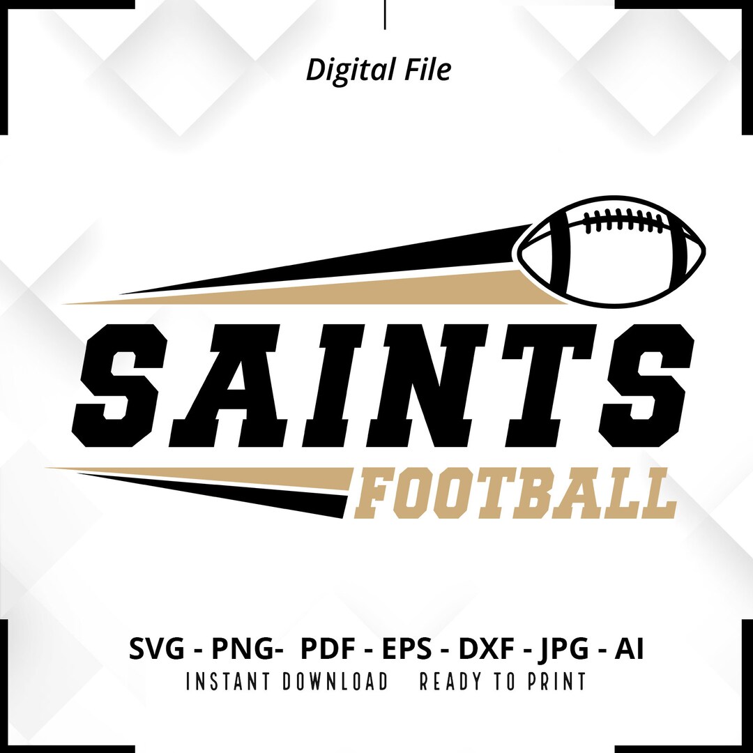 Saints Football SVG PNG, Saints Svg, Saints Shirt Svg, Saints Png ...
