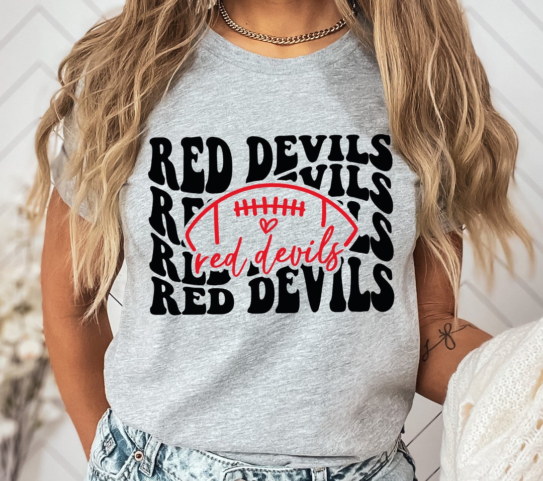 Red Devils Football SVG Pngred Devils Svgstacked Red Devils - Etsy